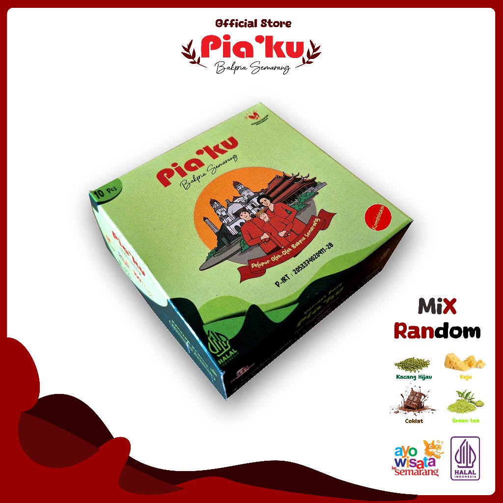Jual Bakpia Piaku Semarang - Rasa Mix Kombinasi Isi 10 Biji | Shopee ...