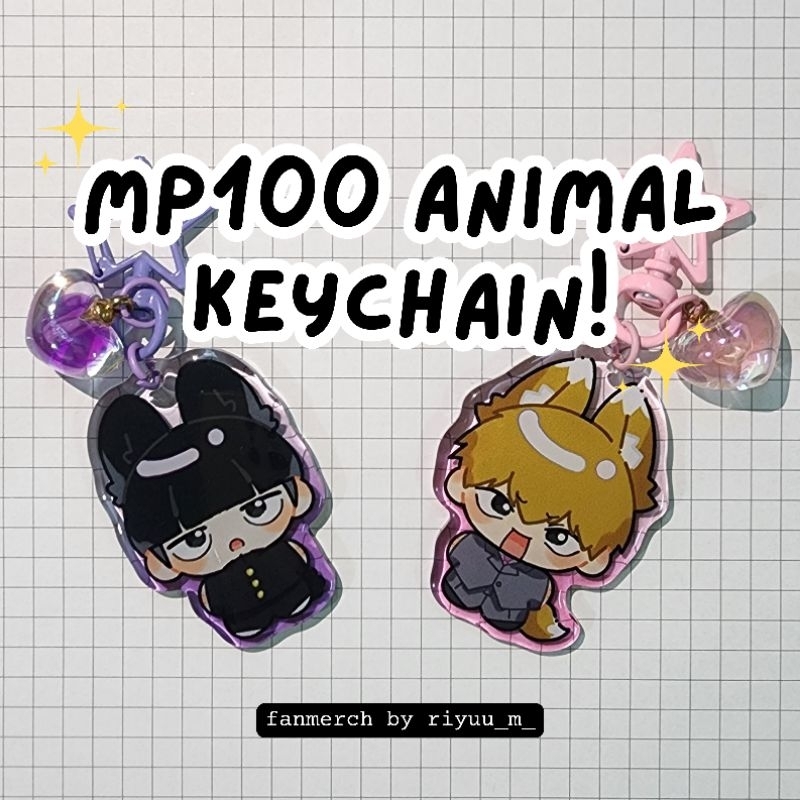 Jual MP100 mob psycho 100 animal keychain EPOXY fanmerch by riyuu_m ...
