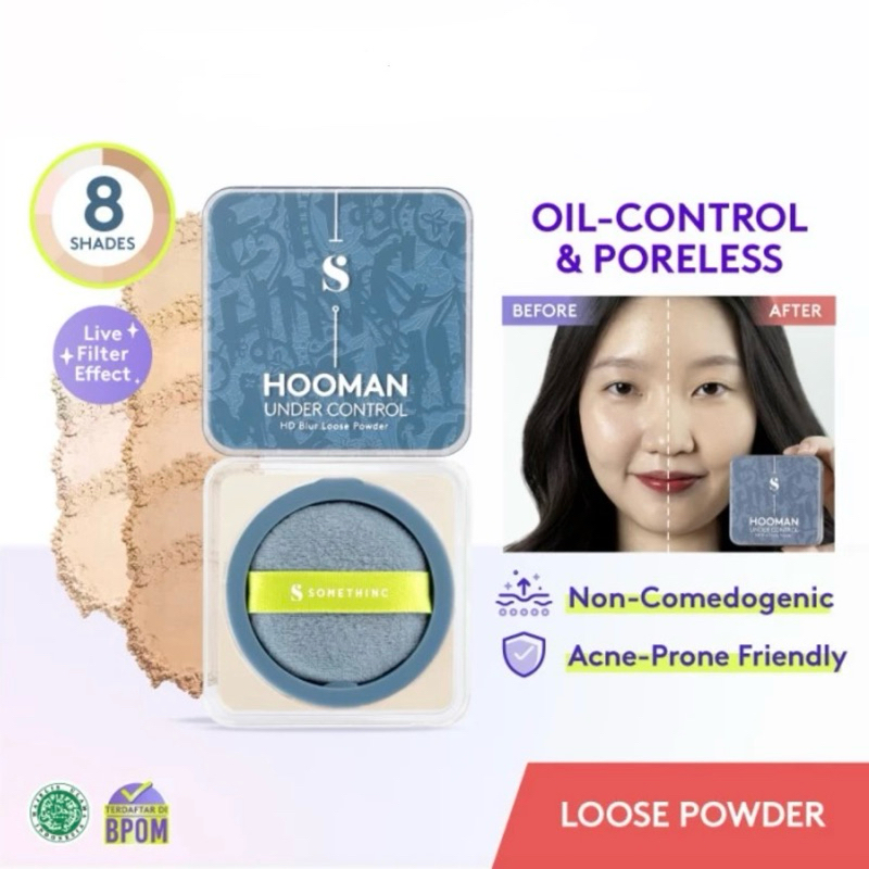 Jual (EXP 2027) SOMETHINC HOOMAN UNDER CONTROL HD BLUR LOOSE POWDER | Shopee Indonesia