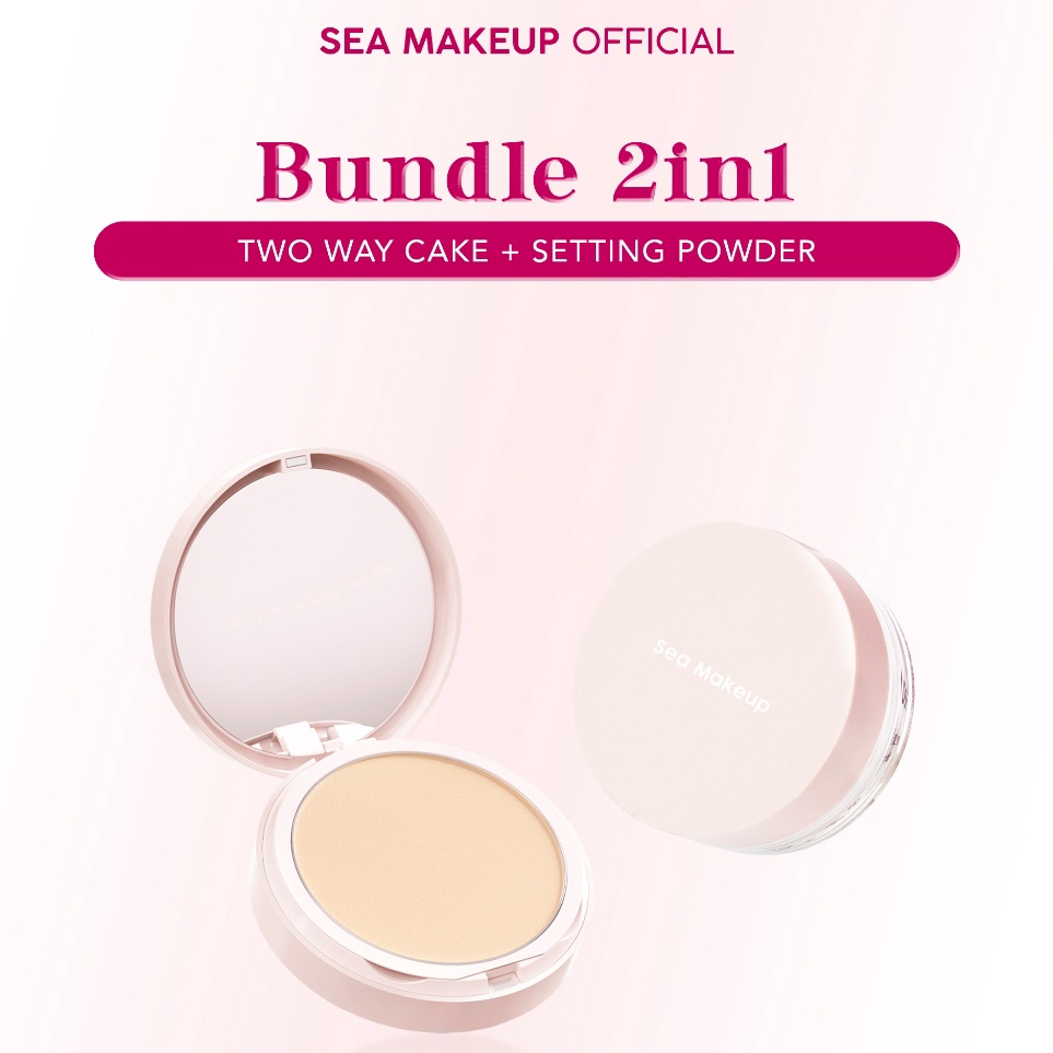 Jual Harga Irit Sea Makeup Bundle 2 in 1 Acne Cover Smooth Two Way Cake ...