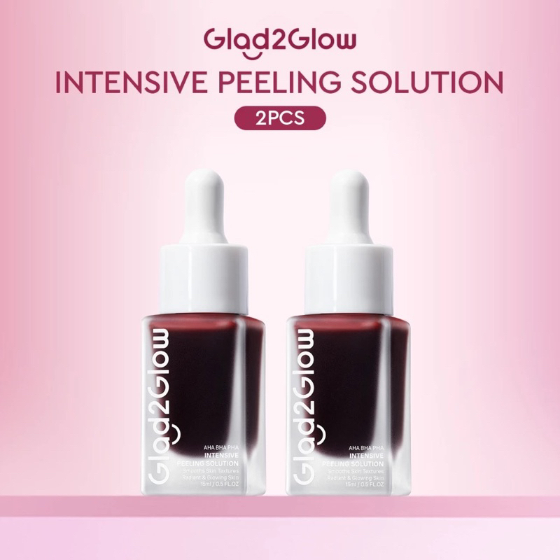 Jual (2 pcs ORI) Glad2Glow AHA BHA PHA Intensive Peeling Solution 15ml ...