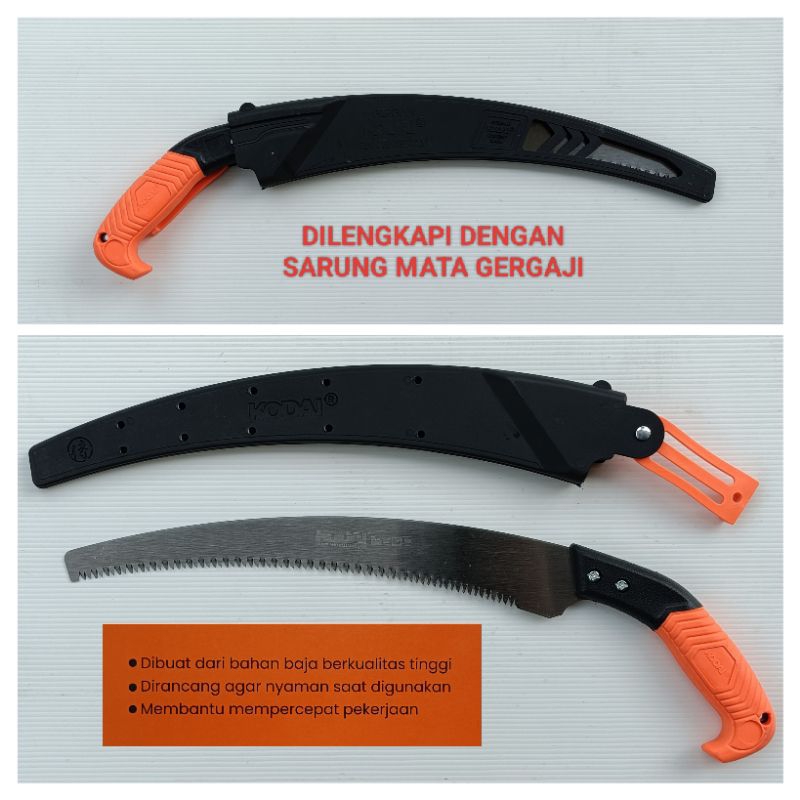 Jual Gergaji Kopi Ranting Kayu Dahan Pohon 14" Inch Lengkap Sarung Mata Gergaji | Shopee Indonesia
