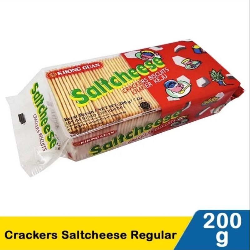 Jual Saltcheese Khong Guan Crackers Biskuit Family Pack 200gr | Shopee ...