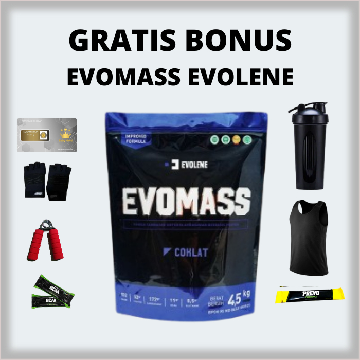 Jual EVO MASS 4,5 KG EVOLENE SUSU COKLAT MAS GAINER 4.5KG ORIGINAL ...