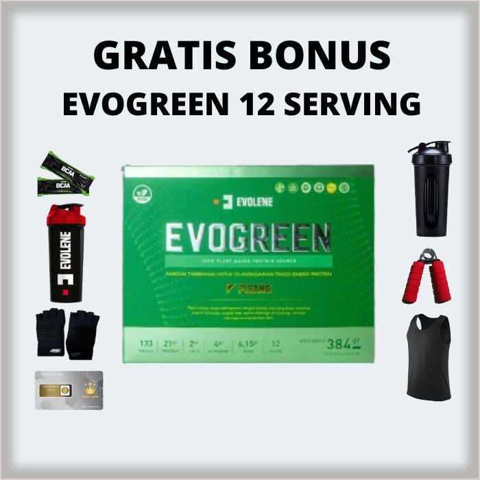 Jual EVOGREEN 1 BOX ISI 12 SACHET EVOLENE PLANT BASEN VEGAN PROTEIN ...