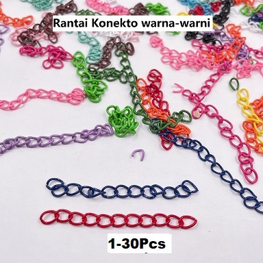 Jual Rantai Konektor/Rantai ekstensi logam warna permen untuk gelang ...