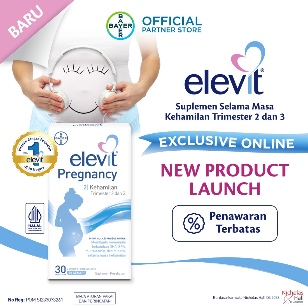 Jual ELEVIT PREGNANCY 30 KAPSUL LUNAK | Suplemen Kehamilan Trimester 2 ...