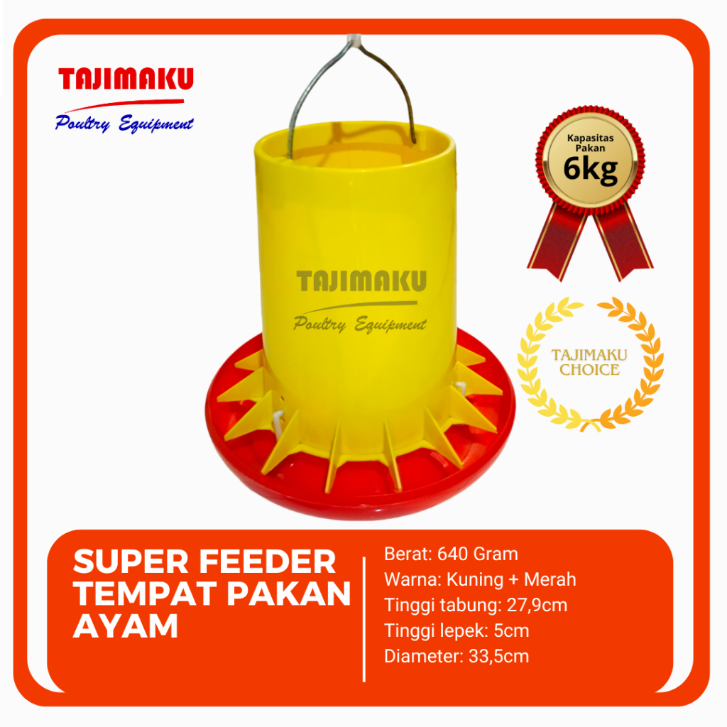Jual tempat pakan ayam super feeder spf 6kg - tempat makan ayam tajimaku peralatan kandang ...