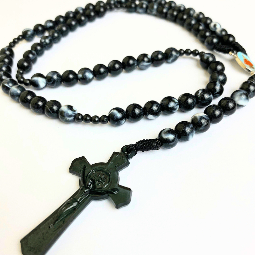 Jual Rosario series hitam marmer bercorak eksklusif 77 bapa kami ...