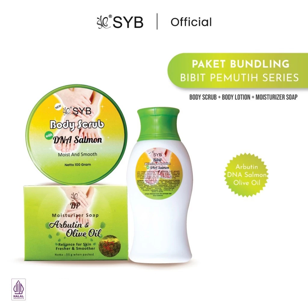Jual SYB BUNDLING BIBIT PEMUTIH BODY CARE (LOTION BIBIT + SCRUB BIBIT ...