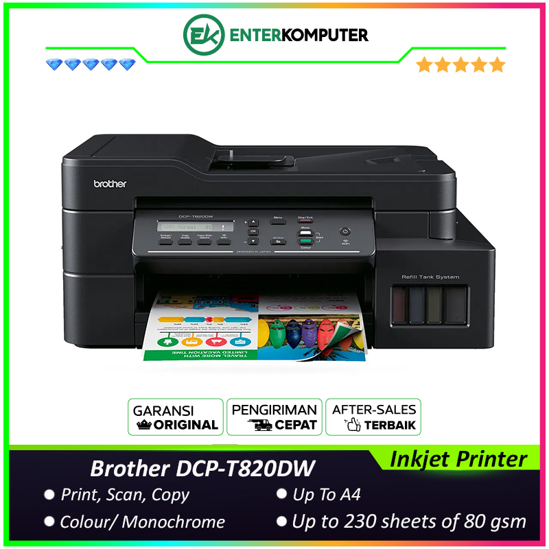 Jual Brother DCP-T820DW Print Scan Copy Wifi Duplex ADF | Shopee Indonesia