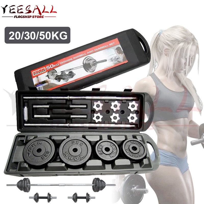 Jual Dumbell Barbell set 20kg / 30kg / 50kg Peralatan Fitness Barbel Set Dengan Perlindungan ...