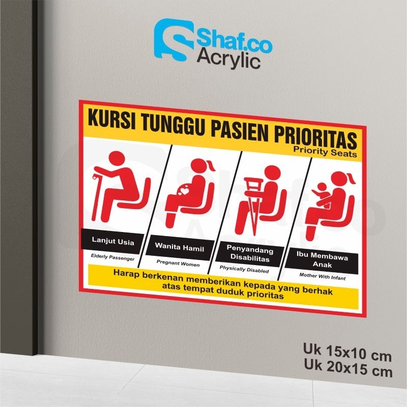 Jual STICKER KURSI TUNGGU PASIEN PRIORITAS // STIKER // RAMBU-RAMBU ...