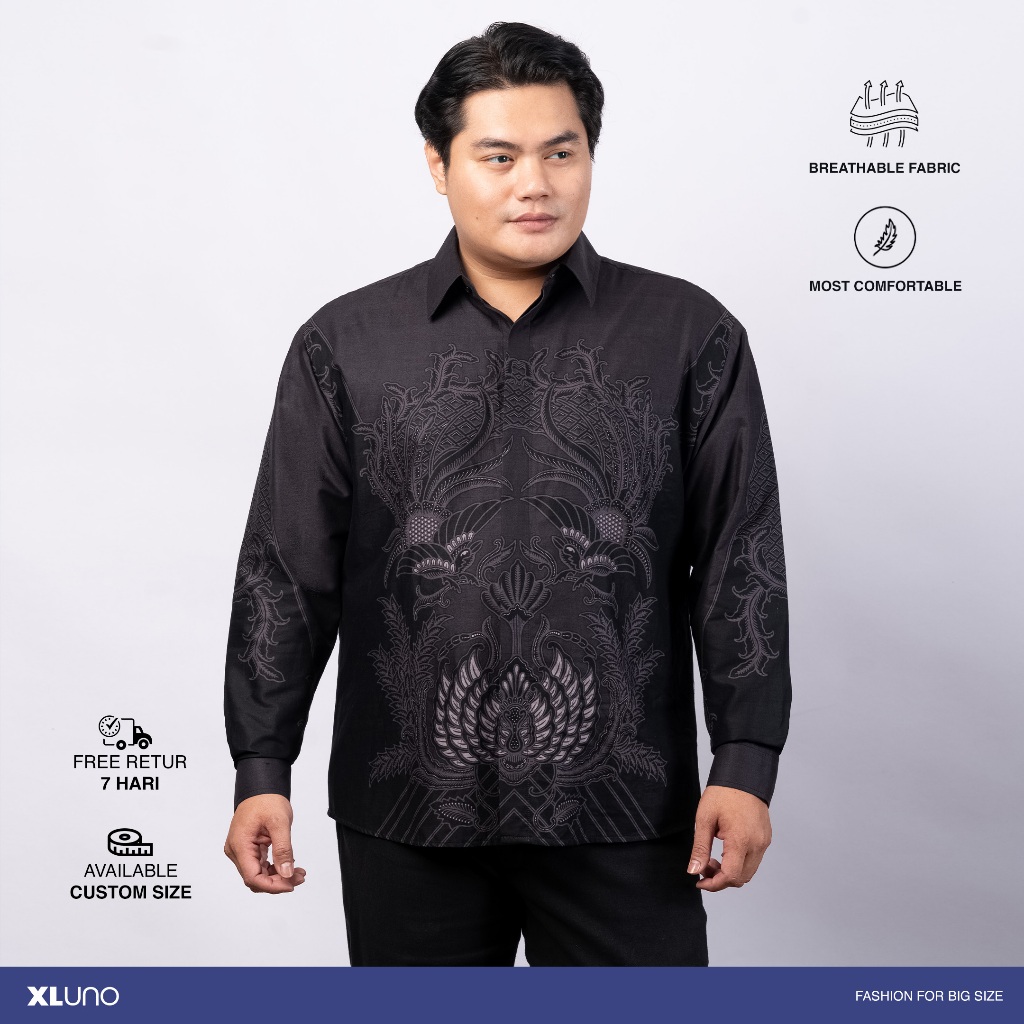 Jual XLUNO Batik Premium Pusaka Kemeja Batik Jumbo Pria Big Size ...