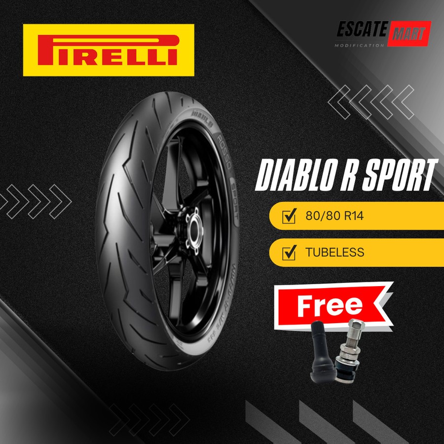 Jual Pirelli Diablo Rosso Sport 80/80-14 Tubeless - Ban Motor Pirelli ...