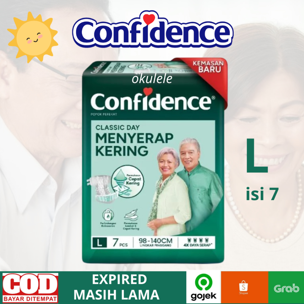 Jual Confidence Classic Day L isi 7 Pempes Dewasa Popok Adult Diapers ...