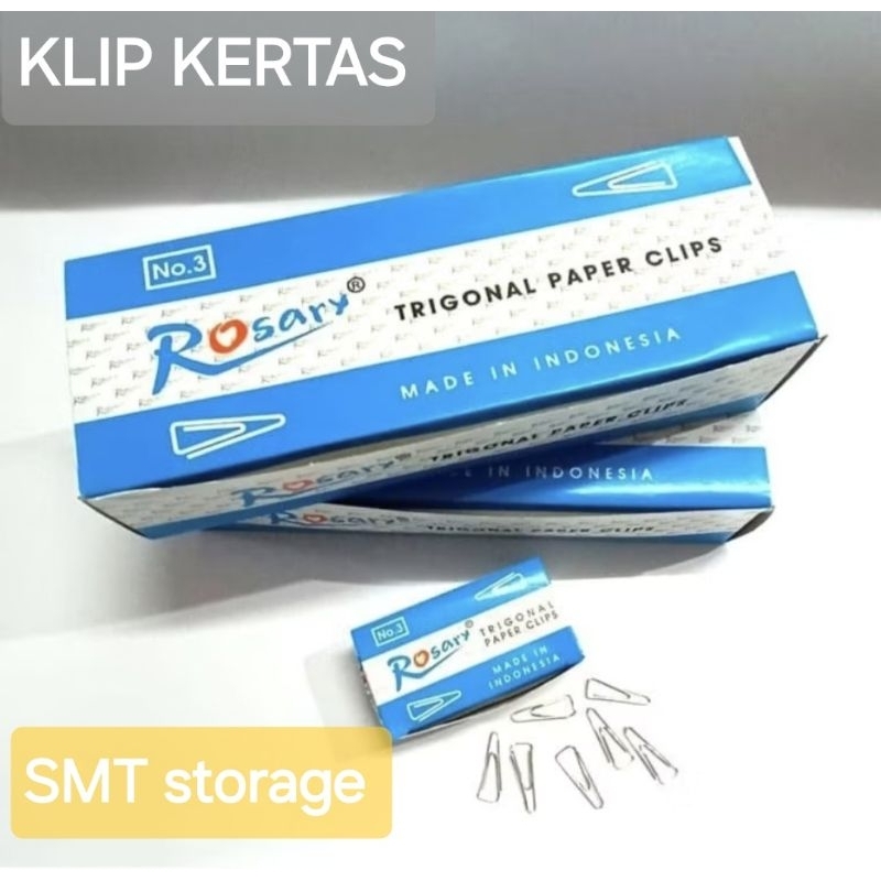 Jual ROSARY KLIP KERTAS / TRIGONAL CLIPS (1 Pak isi 10 Kotak) | Shopee ...