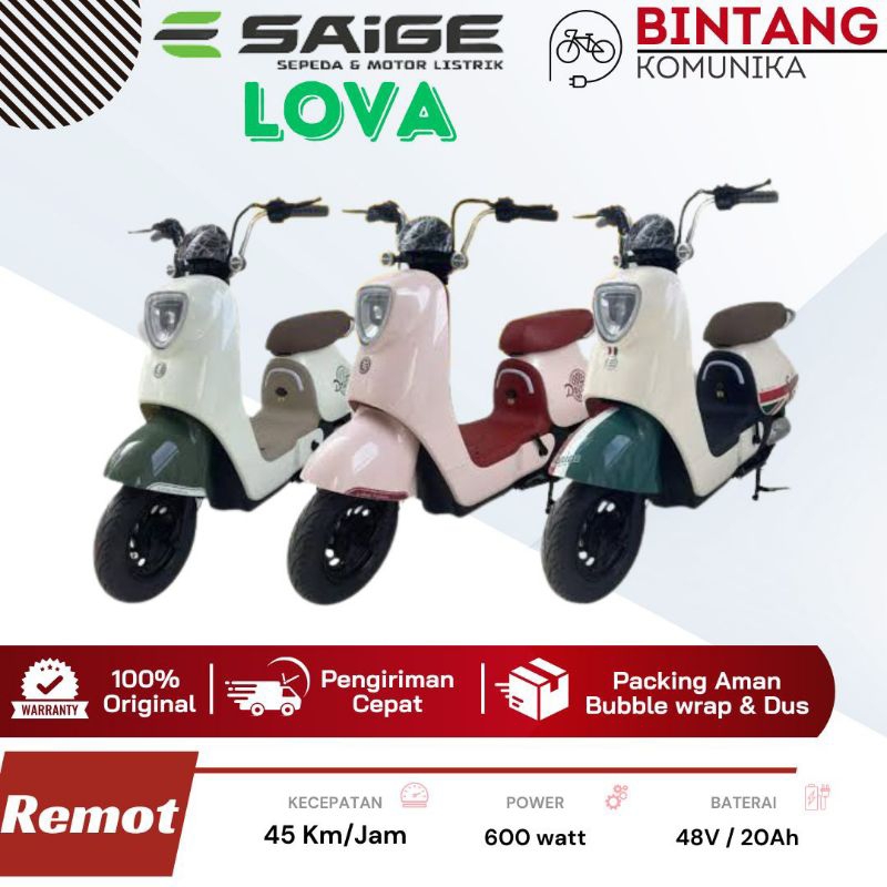 Jual TERBARU!!! Sepeda Listrik Saige Lova 600Watt 48v/20ah Limited ...