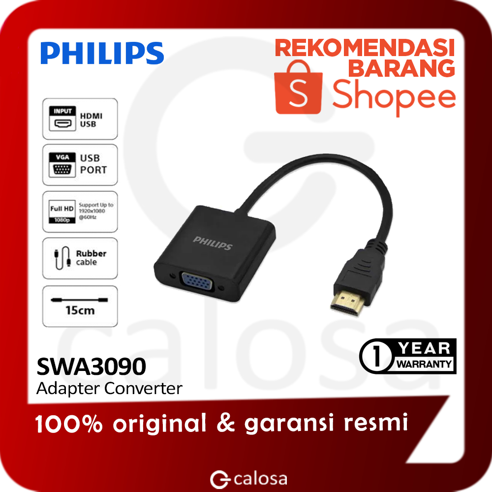 Jual PHILIPS SWA3090 SWA 3090 HDMI to VGA Adapter Converter | Shopee ...