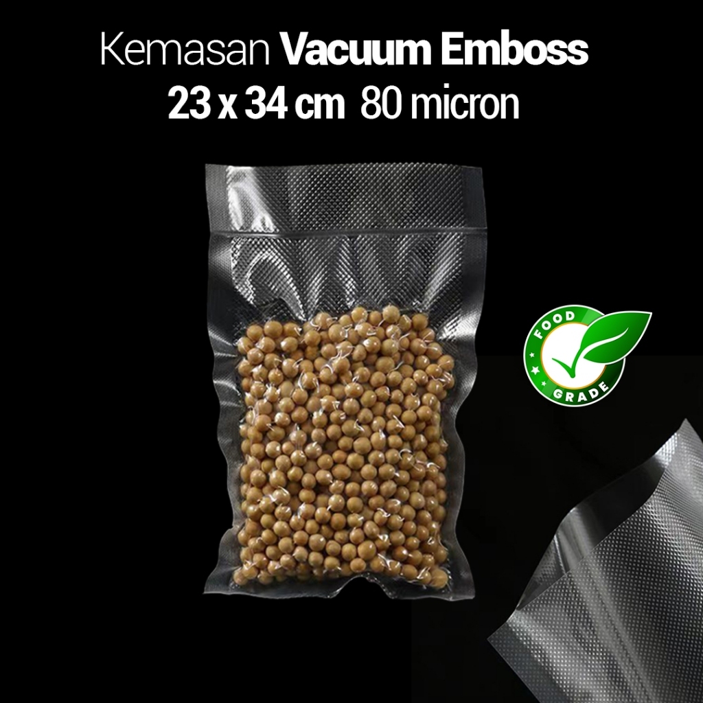 Jual Vacuum Bag Emboss 23x34 cm Kemasan Plastik Vakum Makanan bahan ...