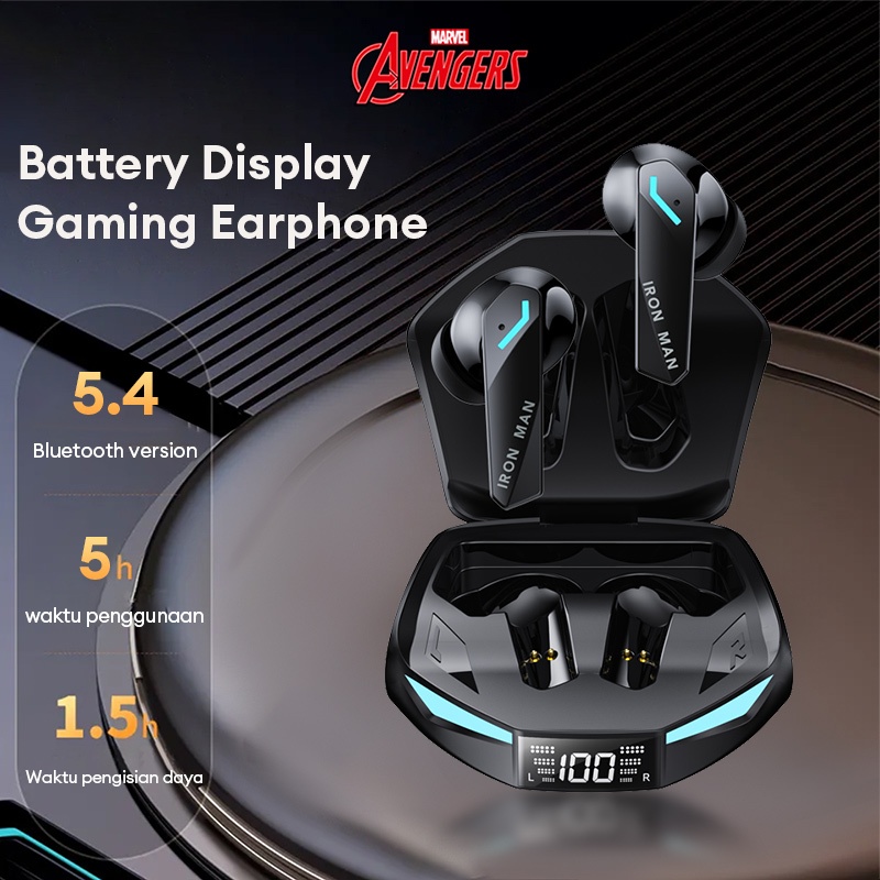 Jual Lenovo x Marvel NEW QS-T41 Gaming Earphone True Headset Bluetooth ...