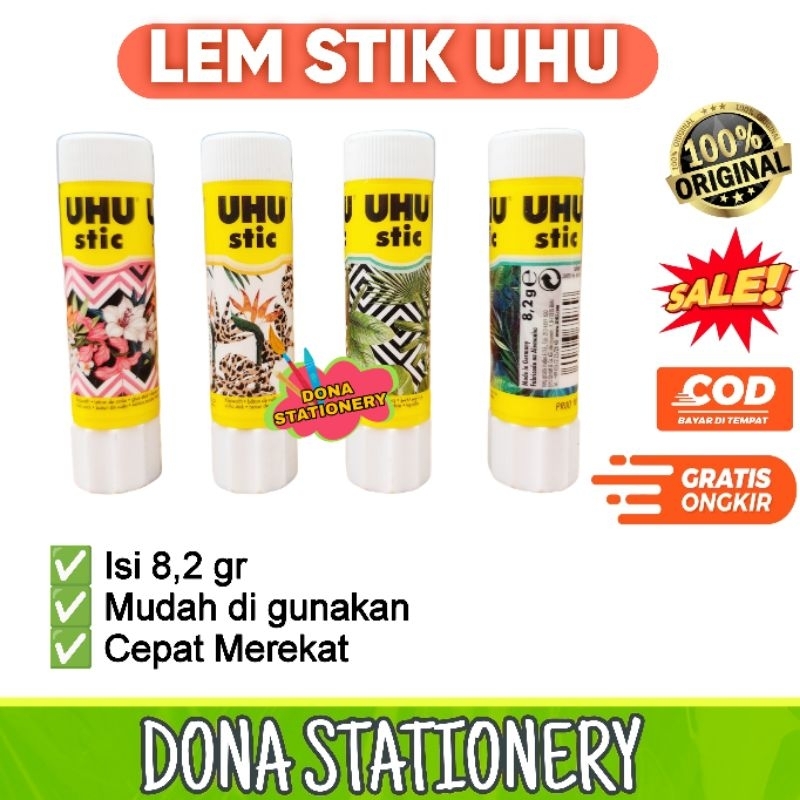 Jual Lem STICK UHU 8,2 Gram | Lem murah | Lem Kertas|Lem uhu kertas|Lem ...
