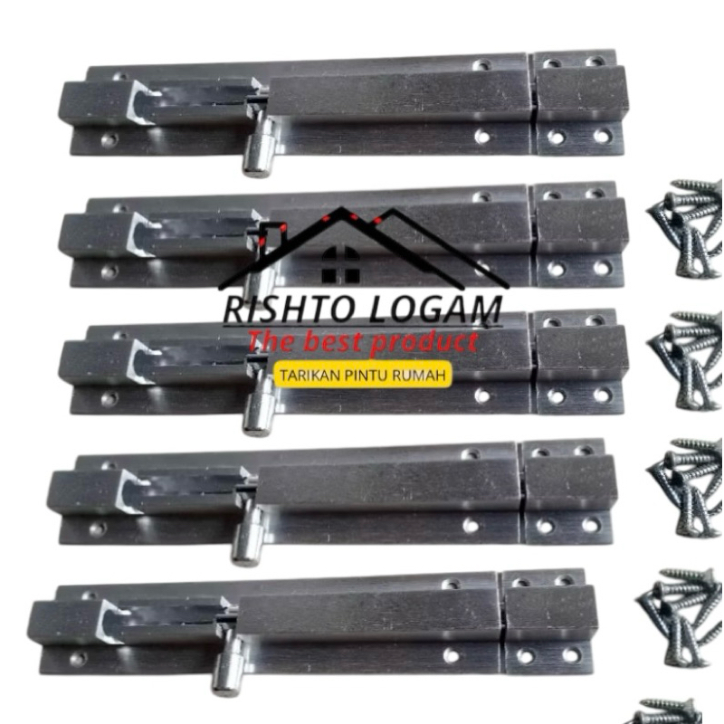 Jual Grendel Pintu & Jendela Slot Pintu Kunci Pintu Stenlees Alumunium ...