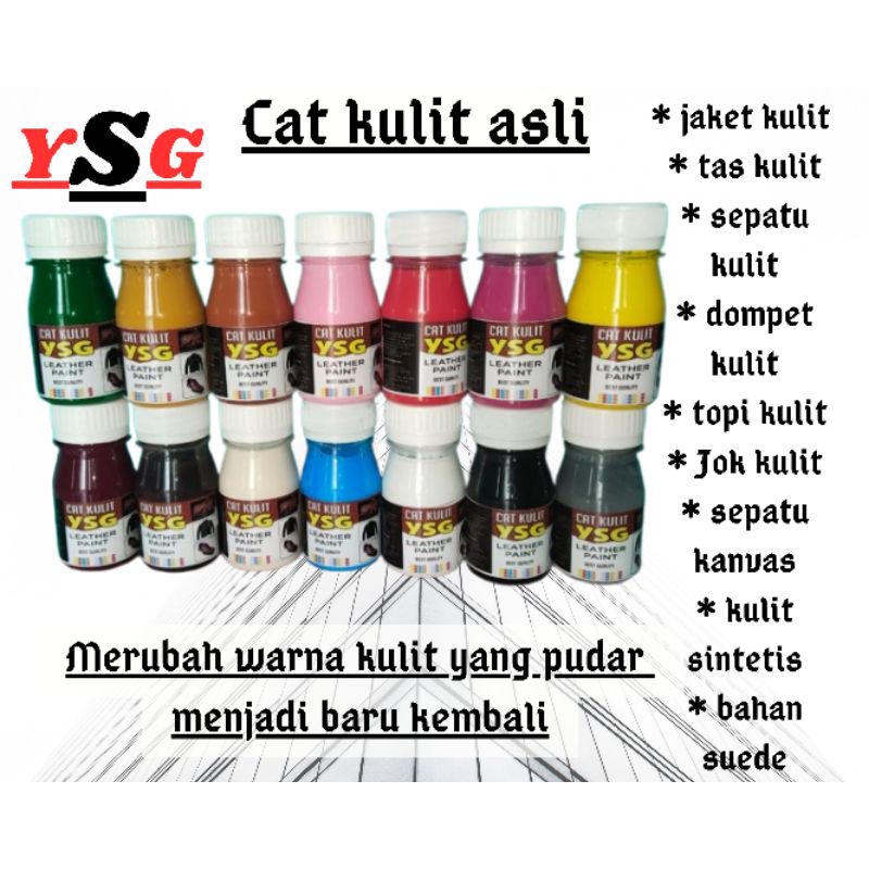 Jual cat kulit asli isi 30ml,cat untuk jaket kulit,tas kulit,sepatu ...