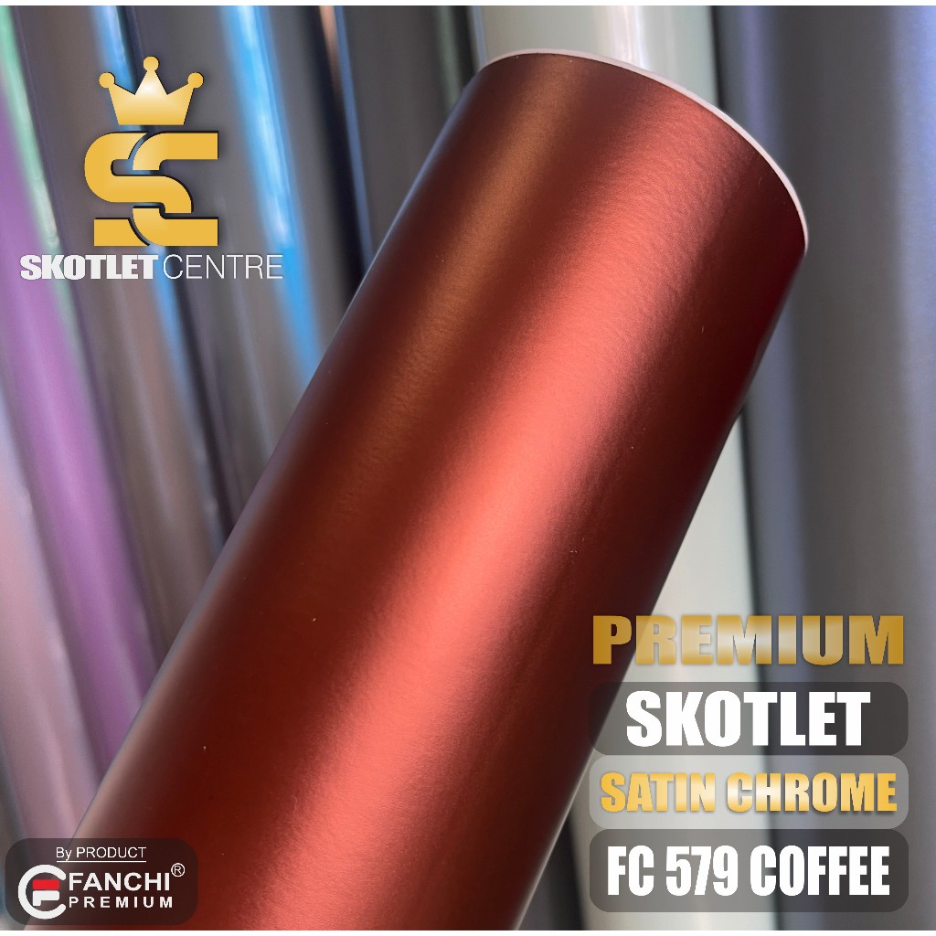 Jual Skotlet Motor Matte Chrome Coklat Coffe Doff Stiker Satin Brown ...