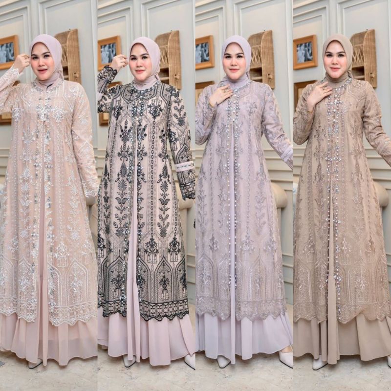 Jual GAMIS BRUKAT PESTA MATT CERUTY BABYDOLL KEBAYA AMALIA GAMIS PESTA ...
