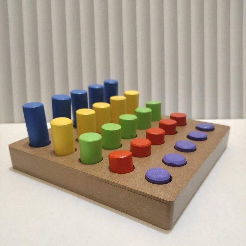 Jual Mainan Edukasi Kayu Balok Silinder Bertingkat | Shopee Indonesia