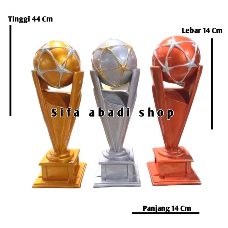 Jual Piala Presiden / Trophy Presiden 44 Cm Warna Silver Aesthetic Unik ...