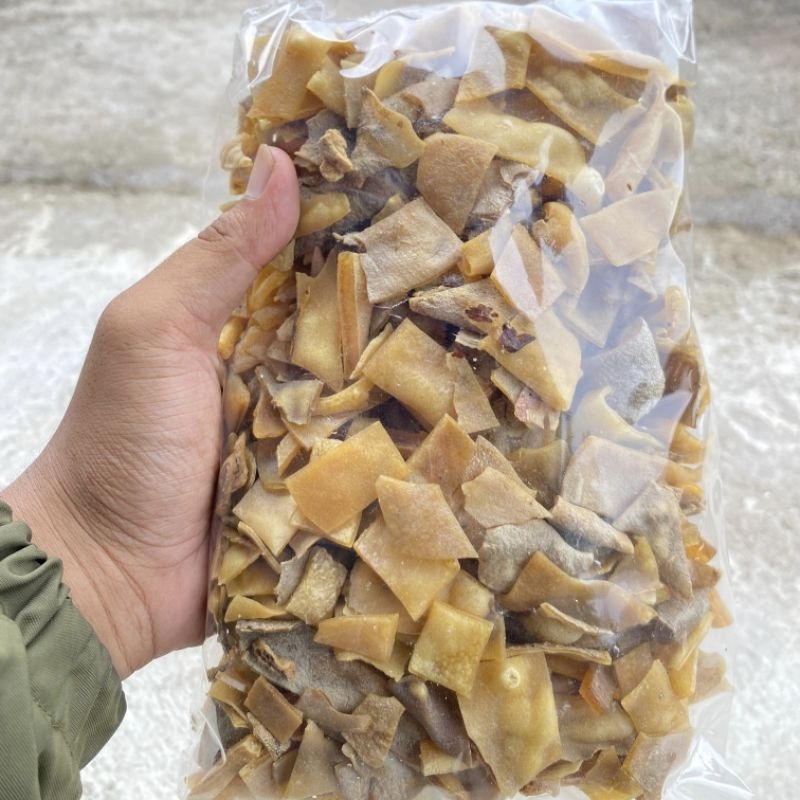 Jual krecek pritilan rambak kulit sapi pritilan 500gram mentah | Shopee ...
