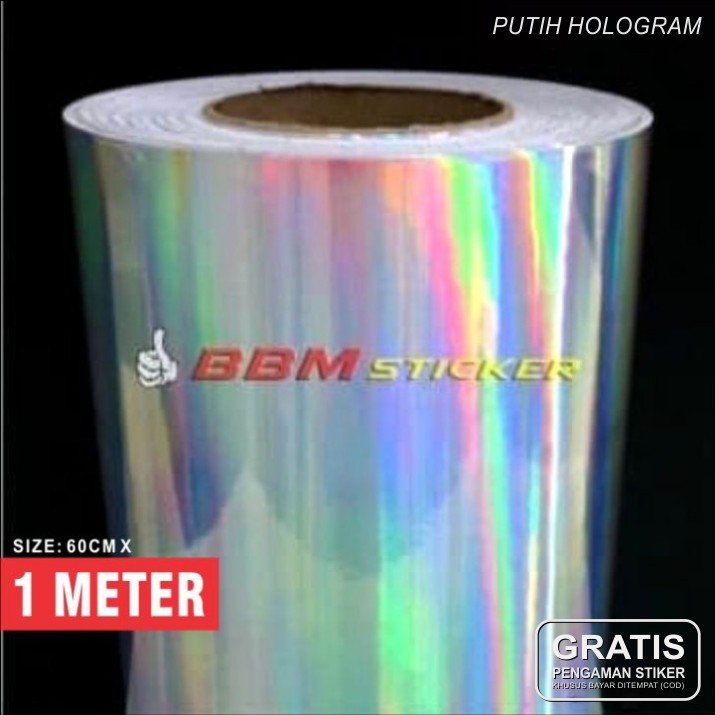 Jual Sticker Skotlet Putih Hologram Polos | Shopee Indonesia