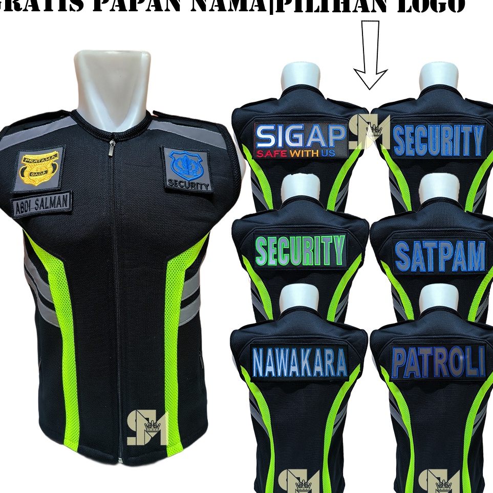 Jual KODE B79S Rompi Security Satpam Bahan Double Mesh Tebal Dan Model ...