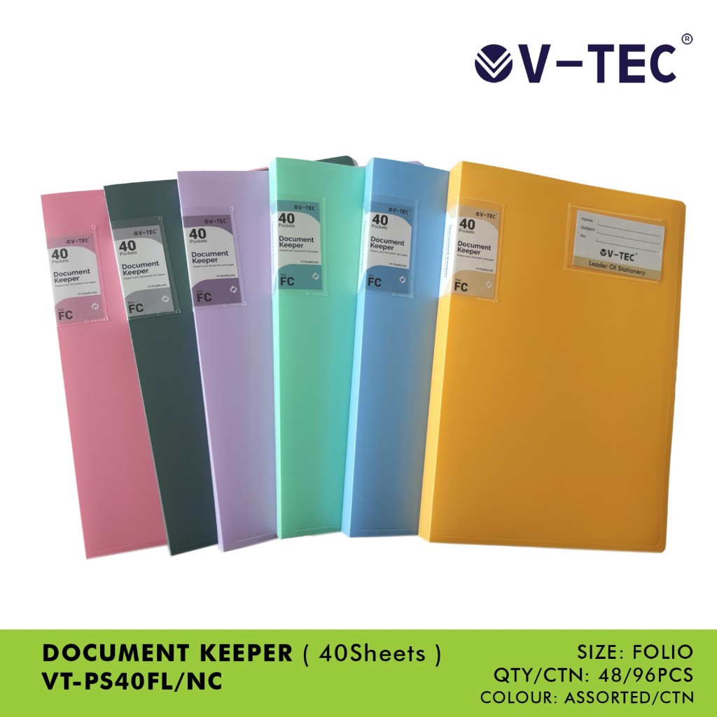 Jual DOCUMENT KEEPER FOLIO V-TEC / 20, 40, 60 LEMBAR SLOT VT-PS20FL/NC ...