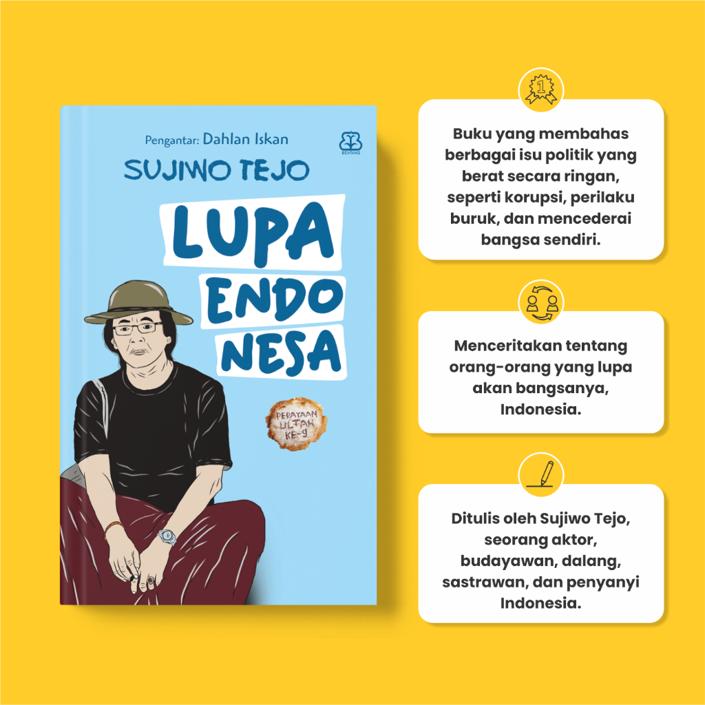 Jual Lupa Endonesa (Republish) - Sujiwo Tejo - Bentang Pustaka | Shopee ...