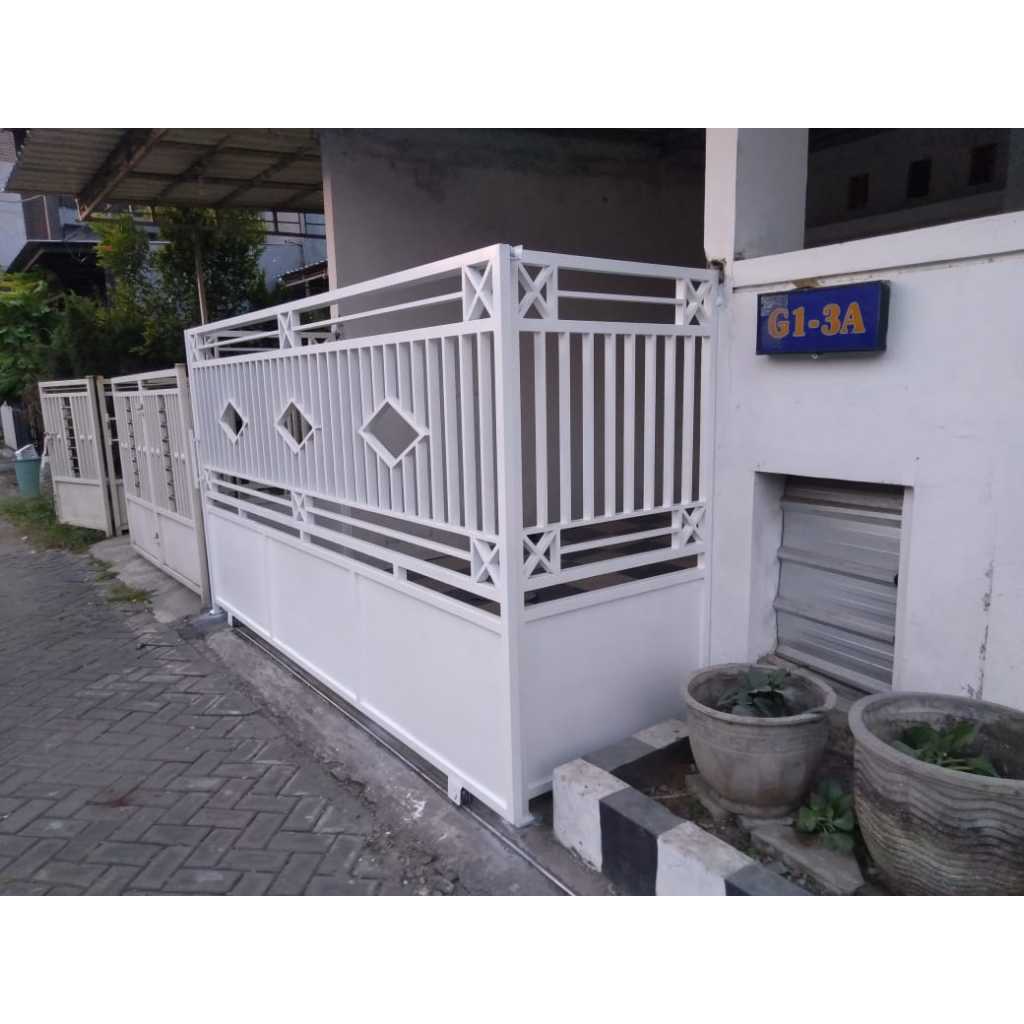 Jual pagar plat minimalis | pagar besi custom | Shopee Indonesia