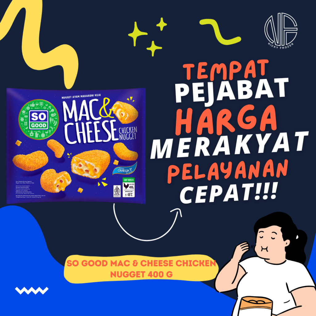 Jual SO GOOD MAC & CHEESE CHICKEN NUGGET 400 G | Shopee Indonesia