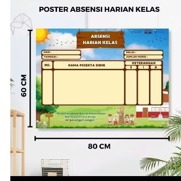 Jual Poster absensi kelas | Shopee Indonesia