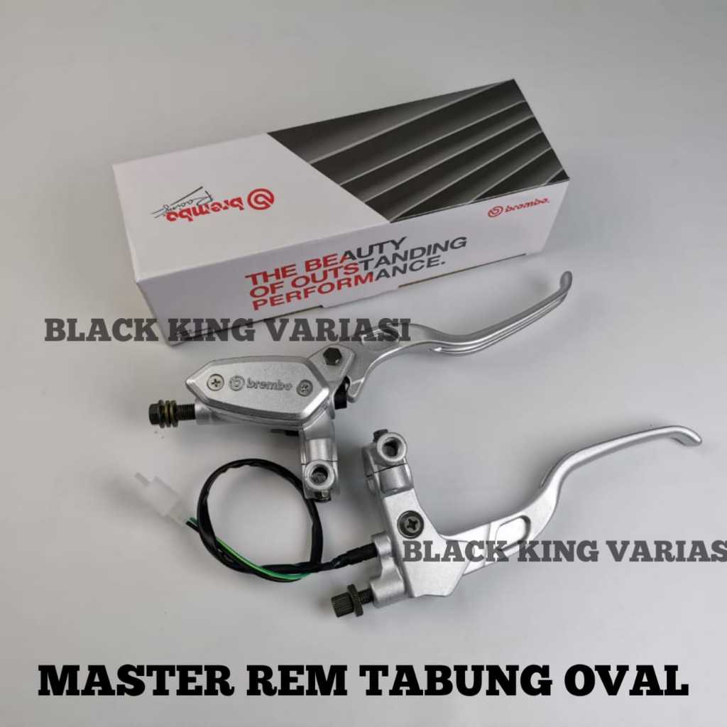 Jual Master Rem Tabung Oval Silver Handle Rem Motor Oval Handle Master ...