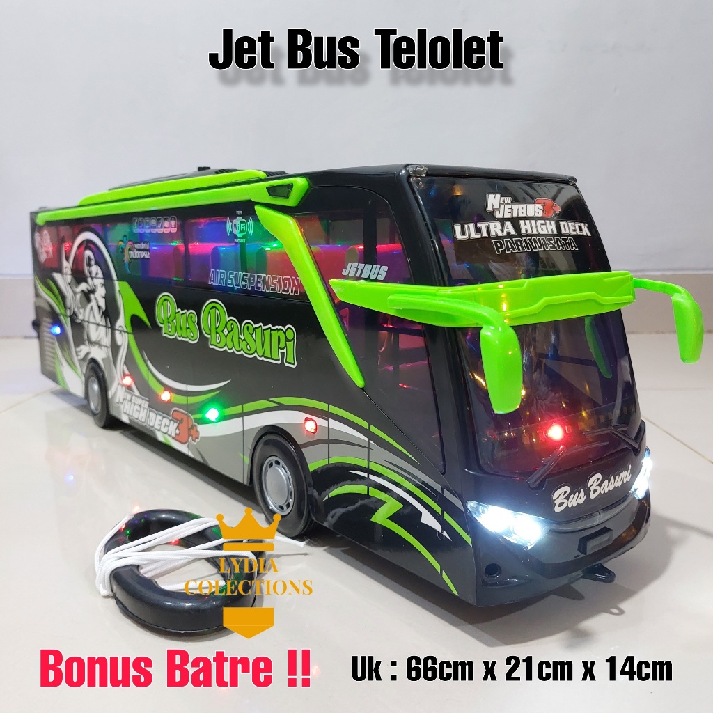Jual Mainan Bus Basuri Jet Bus Telolet Full Lampu dan Musik Ukuran ...