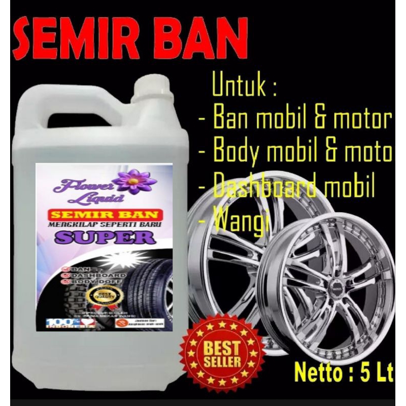 Jual SEMIR BAN MOBIL DAN MOTOR 5 LITER | Shopee Indonesia