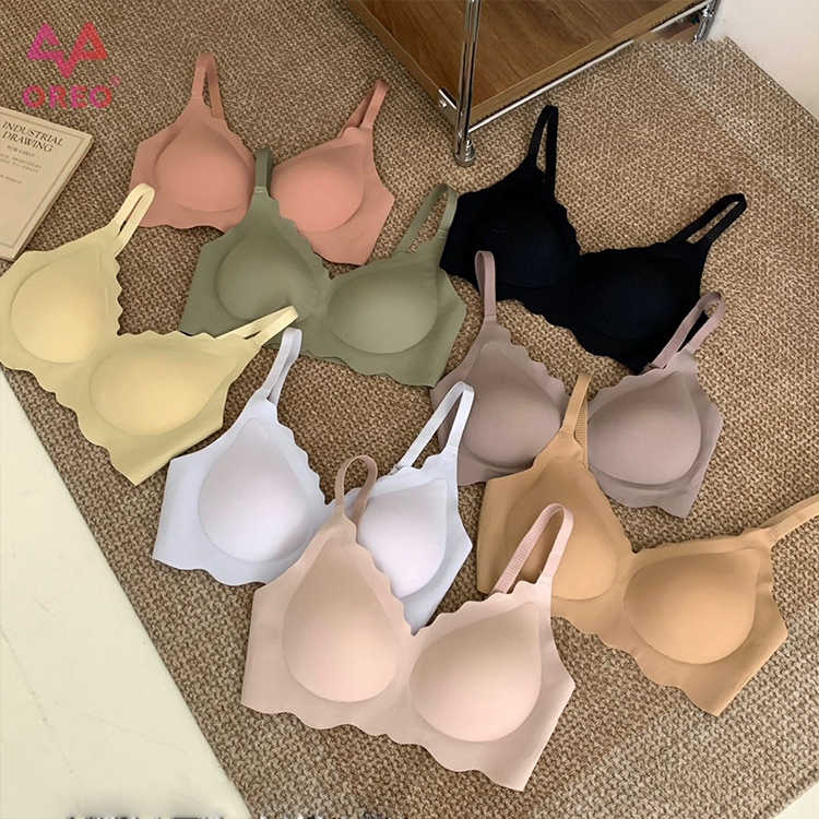 Jual OREO [1PCS] -2126- Bra Gelombang Gesper 2 Push Up Seamless Bra Wanita Busa Tipis Tanpa ...