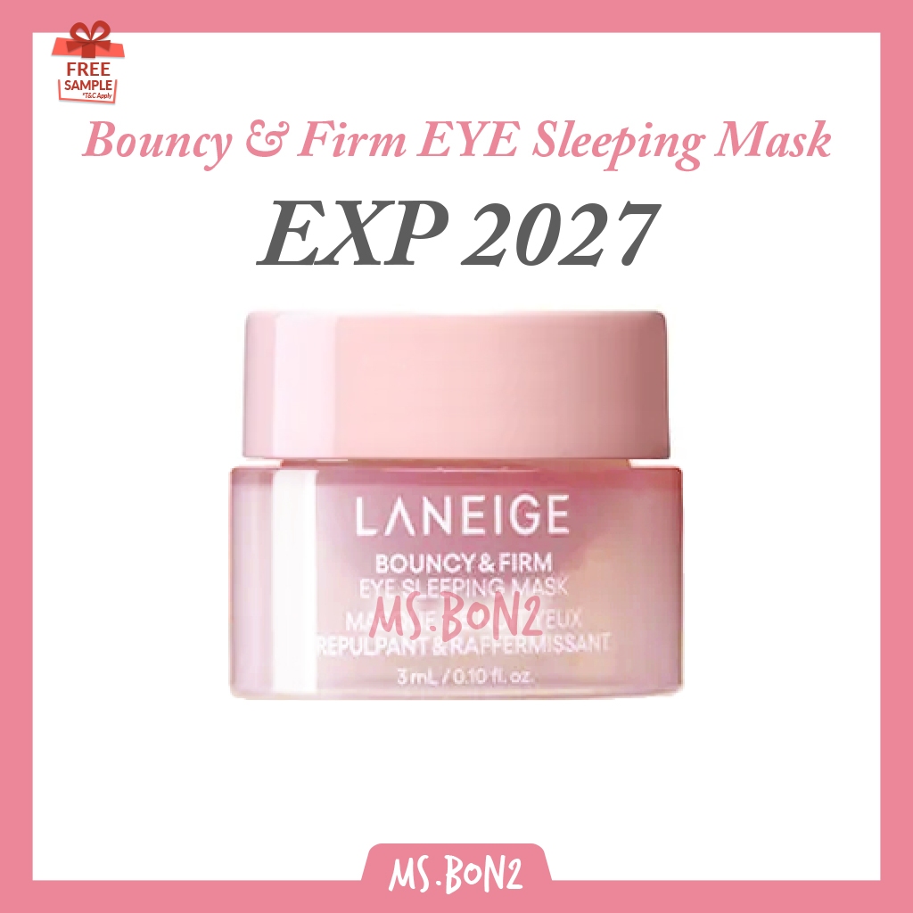 Jual LANEIGE Bouncy & Firm EYE Sleeping Mask 3ml Travel Trial Sample ...