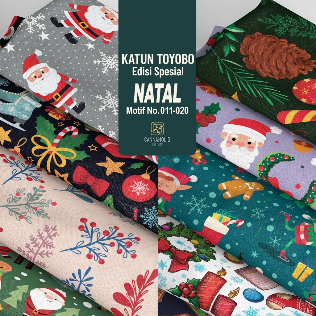 Jual Kain Katun Toyobo Motif CHRISTMAS | Lebar 145cm | NATAL 11-20 ...