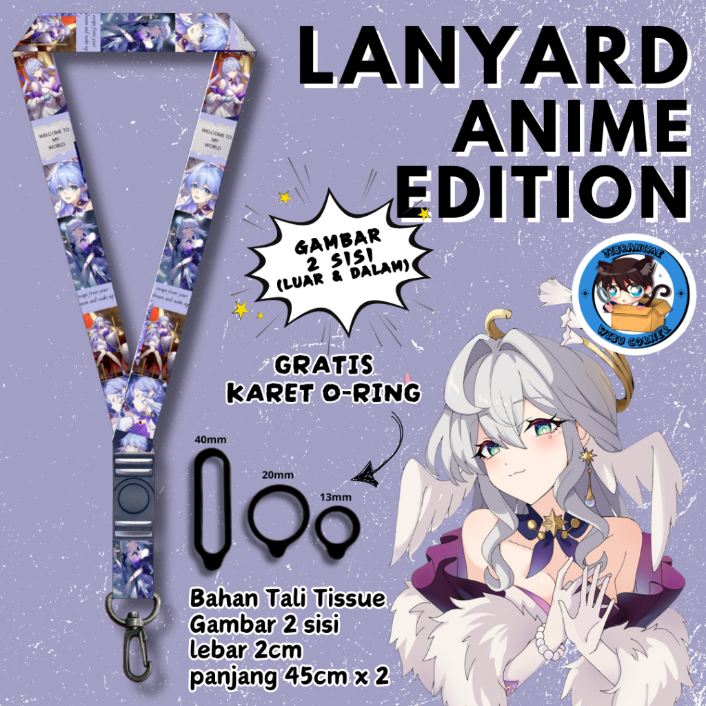 Jual Lanyard Panjang Anime 2 Sisi / Robin Honkai Star Rail / gantungan ...
