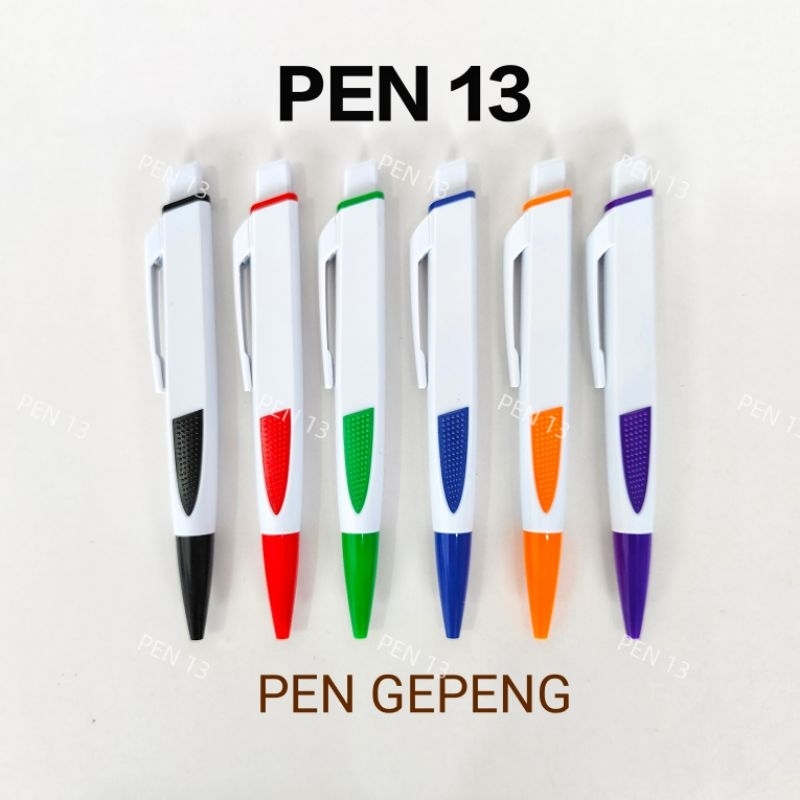Jual PEN 13 / pen gepeng / Pen plastik / pulpen plastik cantik /pen ...