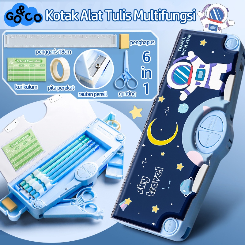 Jual GO&CO Kotak Alat Tulis Multifungsi Kotak Pensil Kartun Peruncing ...