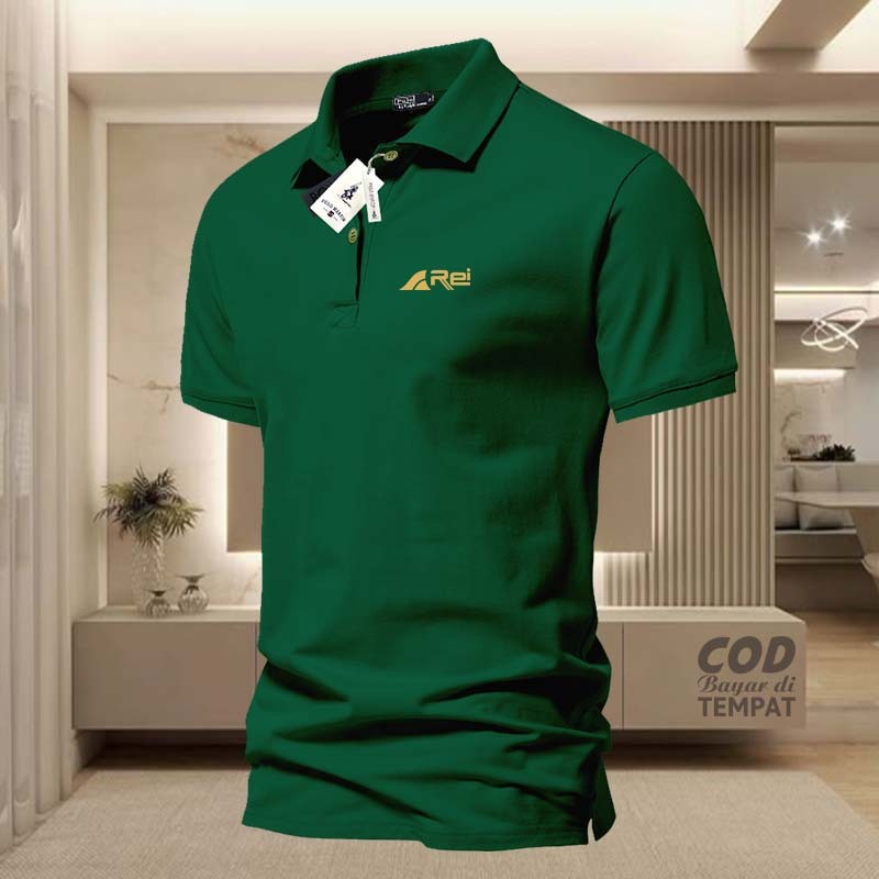 Jual COD T-shrit POLO kerah Distro Rei Panjang Kiri Gold Kaos Kerah Dewasa Shirt / Kaos Wangki ...